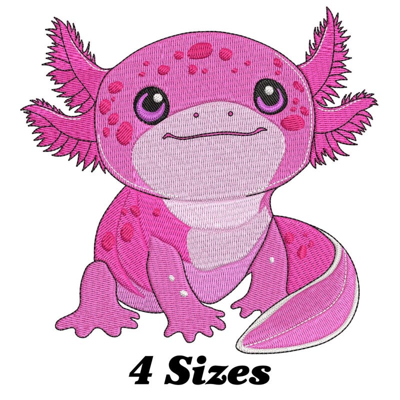 Axolotl Embroidery Design - Etsy
