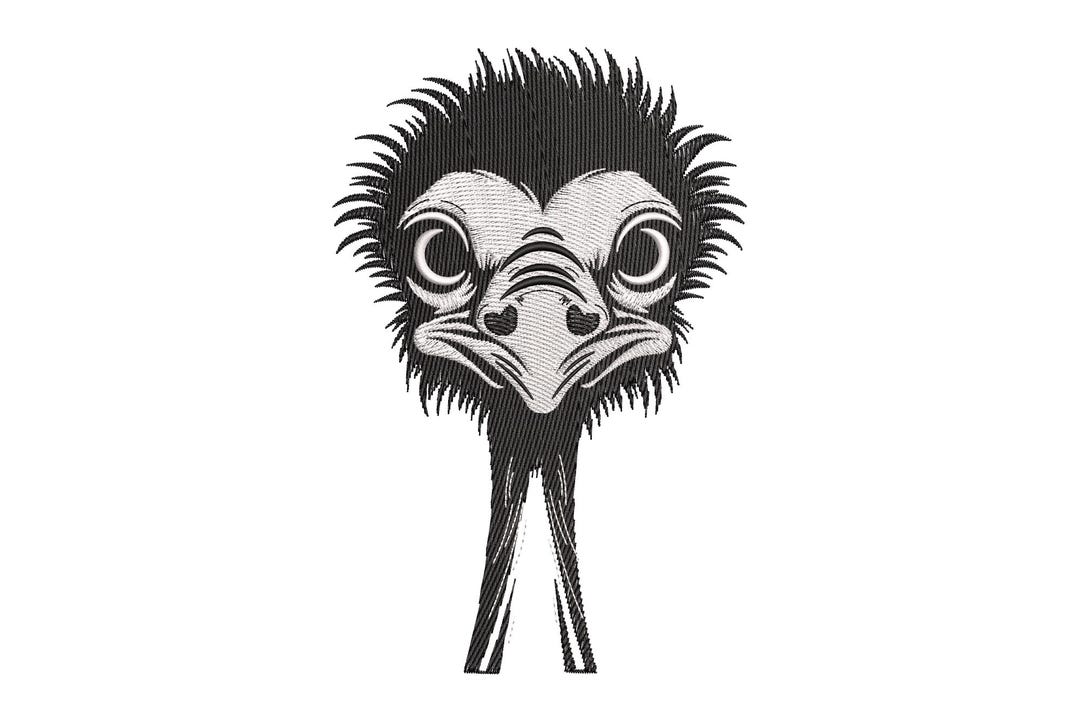 Crazy Ostrich Embroidery Design, Crazy Ostrich Machine Embroidery ...