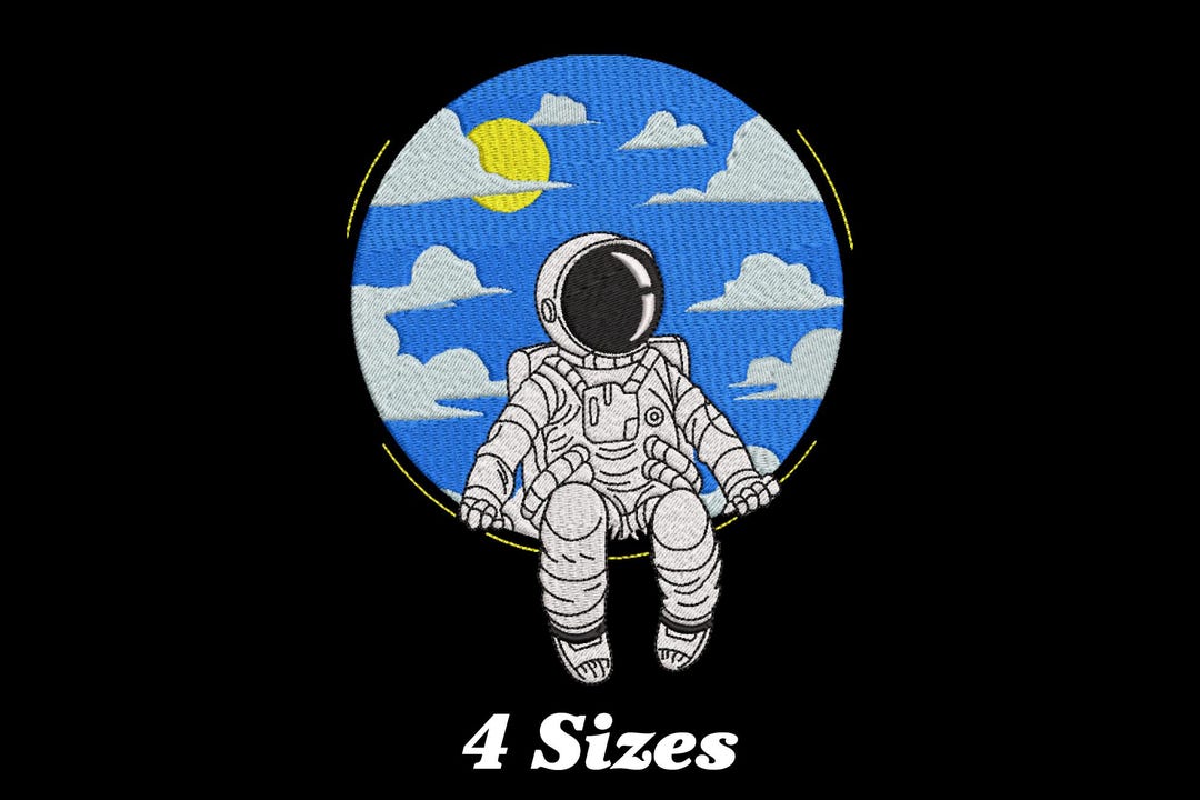 Astronaut Embroidery Design, Cute Astronaut Machine Embroidery Design ...