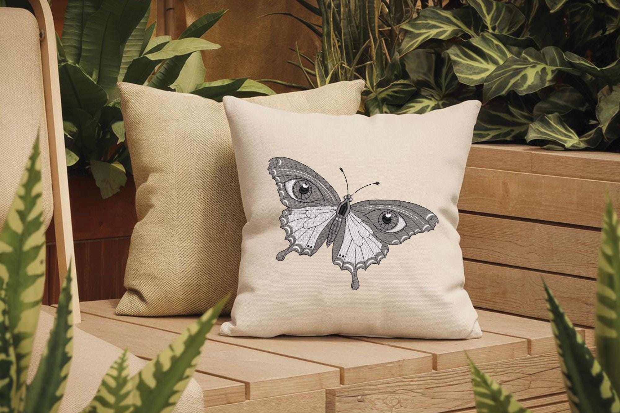 Moth With Eye Embroidery Design, Moth Machine Embroidery Design, Moth ...