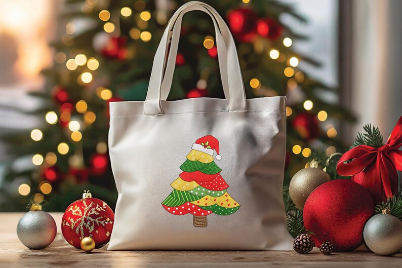 Patchwork Christmas Tree Embroidery Design, Christmas Tree Machine ...