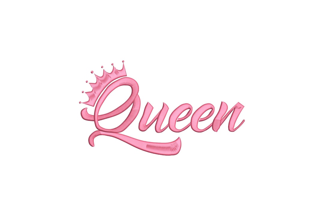 Queen Embroidery Design, Queen Machine Embroidery Design, 4 Sizes ...