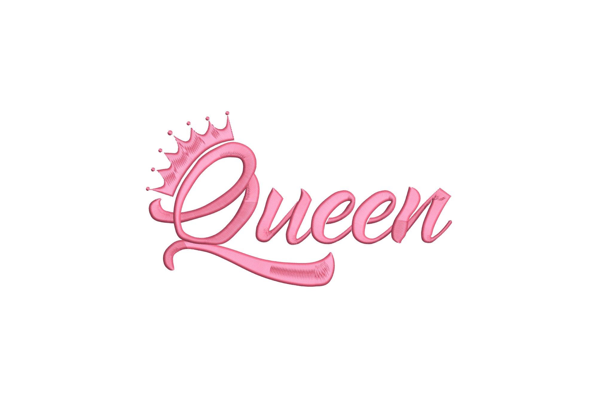 Queen Embroidery Design, Queen Machine Embroidery Design, 4 Sizes ...
