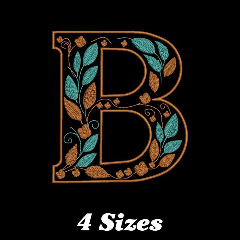 Letter B Embroidery - Etsy