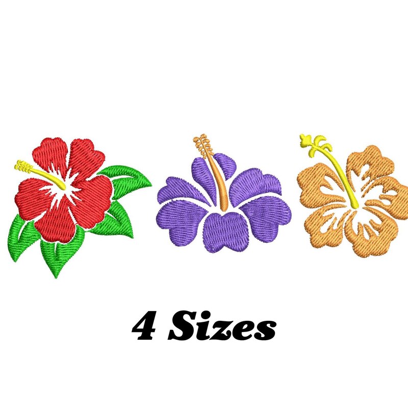 Hibiscus Embroidery - Etsy