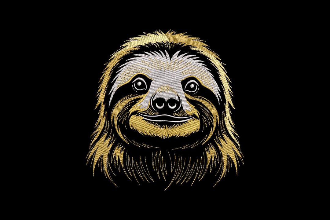 Sloth Embroidery Design, Sloth Machine Embroidery Design, 4 Sizes ...