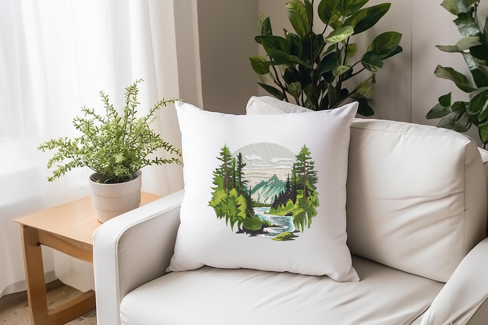 Mountain Landscape Embroidery Design, Mountain Landscape Machine ...