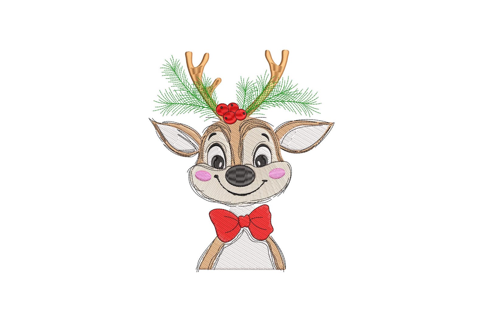 Reindeer Christmas Embroidery Design, Christmas Reindeer Machine ...