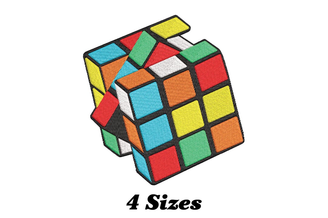 Rubik's Cube Embroidery Design, Cute Rubik's Cube Machine Embroidery ...