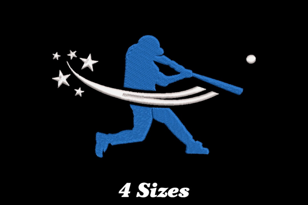 Baseball Batting Silhouette Embroidery Design (digital Download) - Etsy