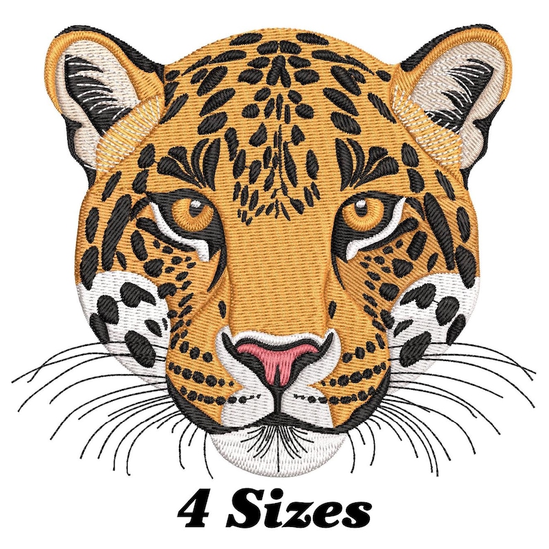 Leopard Embroidery Designs - Etsy