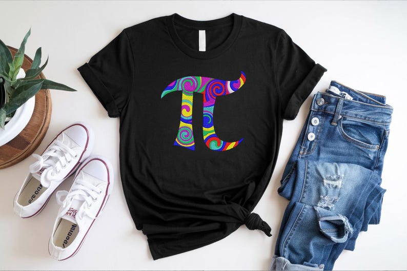 Pi Symbol Machine Embroidery Design: Colorful Swirls (digital Download ...