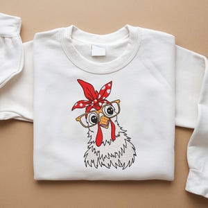 Chicken Lady Embroidery Design, Cute Chicken Machine Embroidery Design ...