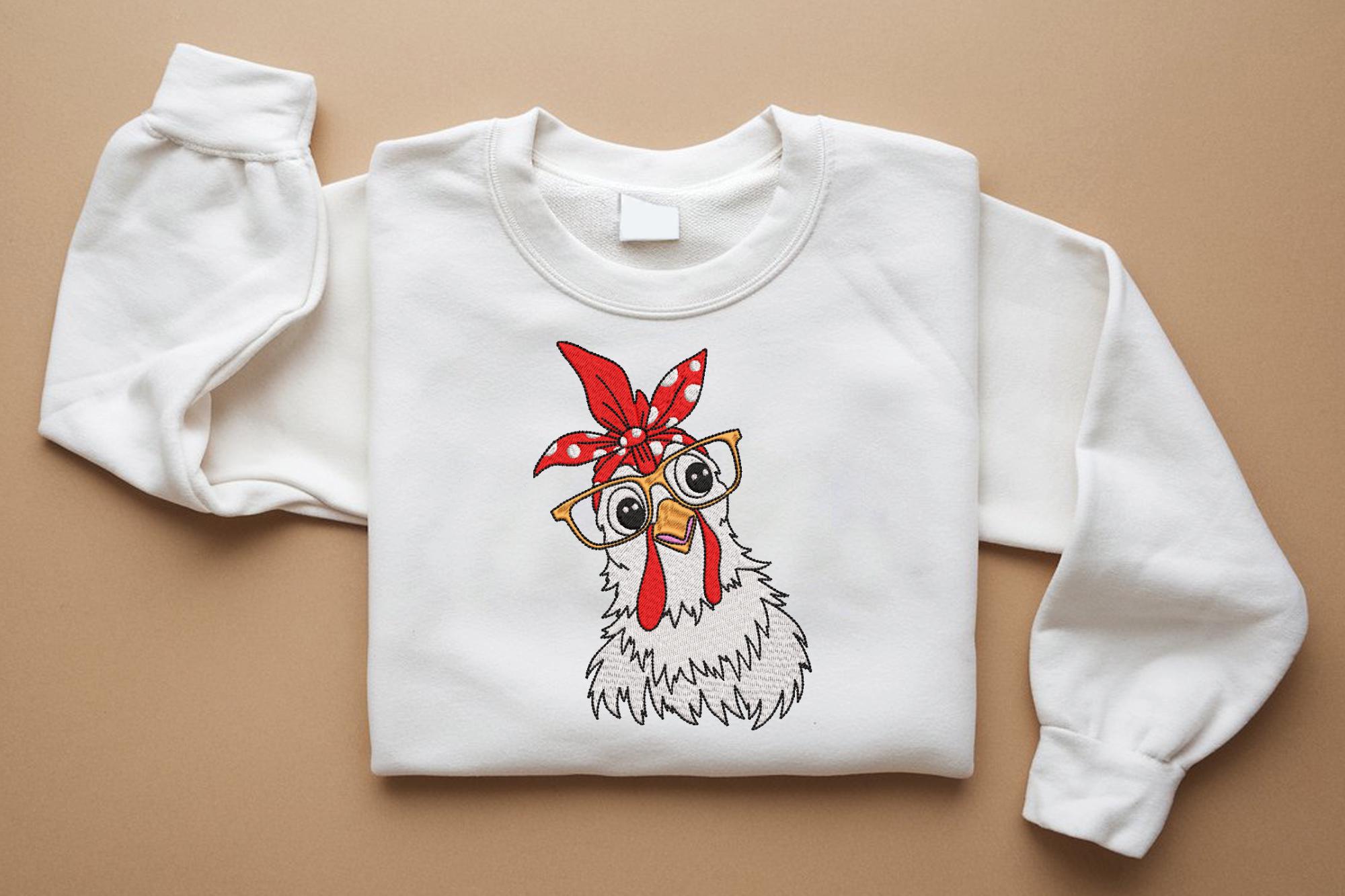Chicken Lady Embroidery Design, Cute Chicken Machine Embroidery Design ...