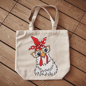Chicken Lady Embroidery Design, Cute Chicken Machine Embroidery Design ...