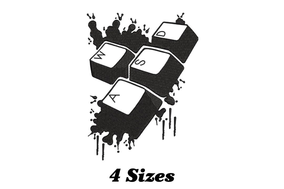 Gamer Keyboard Embroidery Design, Beautiful Gamer Keyboard Machine ...