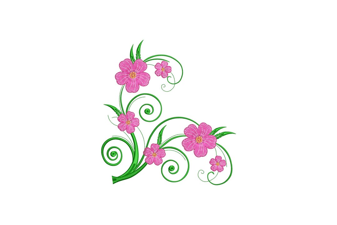 Beautiful Flowers Embroidery Design, Flowers Machine Embroidery Design ...