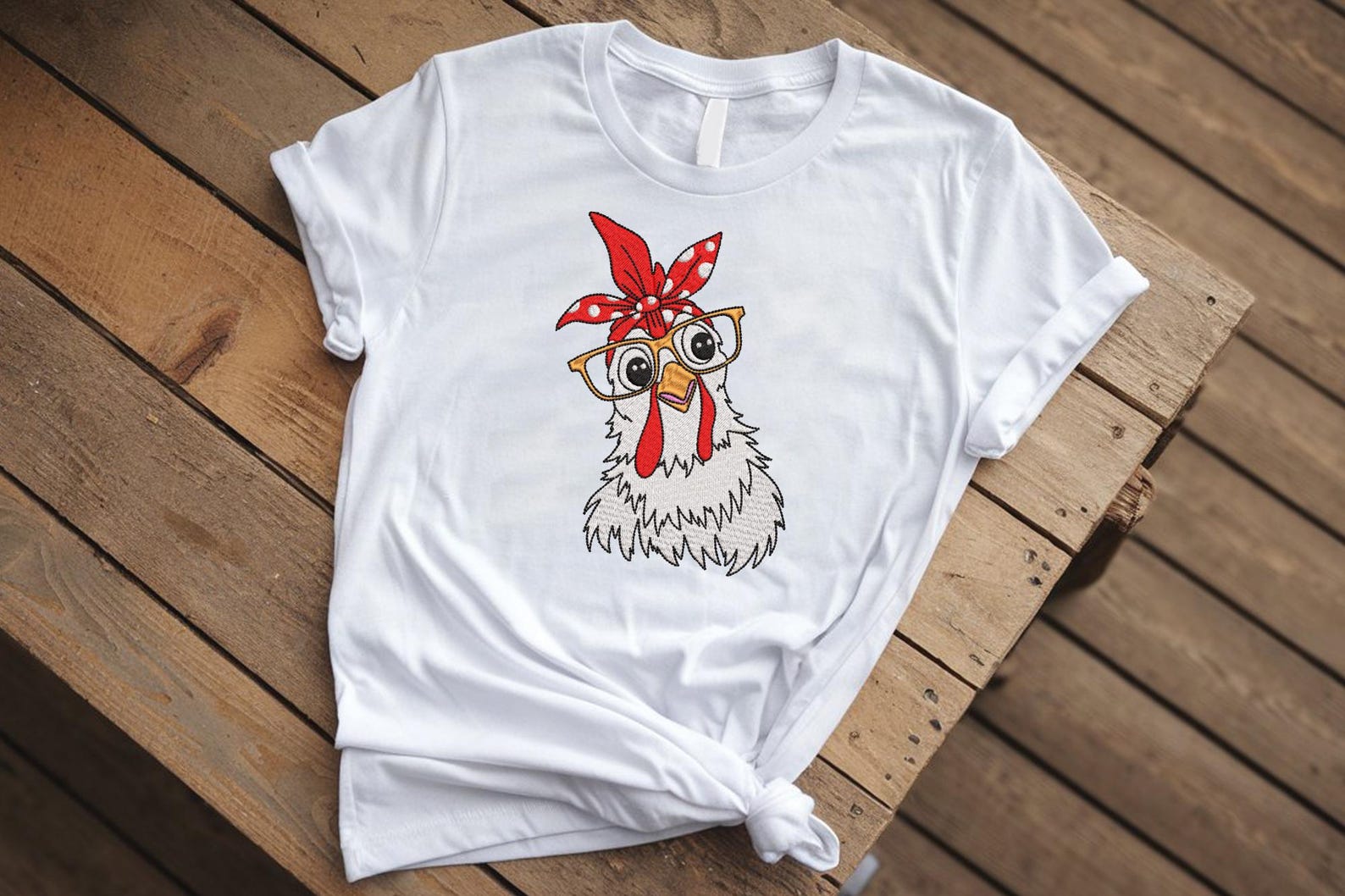 Chicken Lady Embroidery Design, Cute Chicken Machine Embroidery Design ...