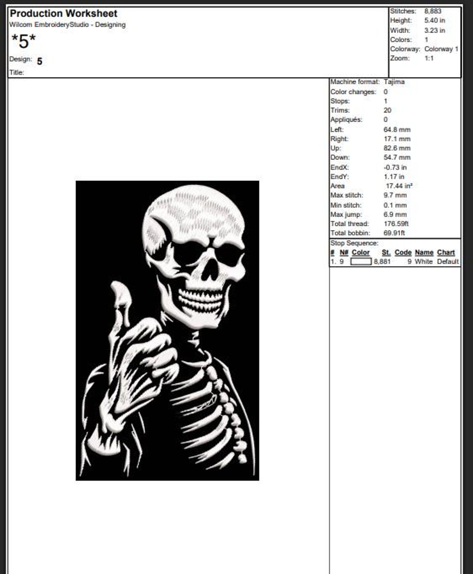 Skeleton Shushing Embroidery Design, Skeleton Shushing Machine ...