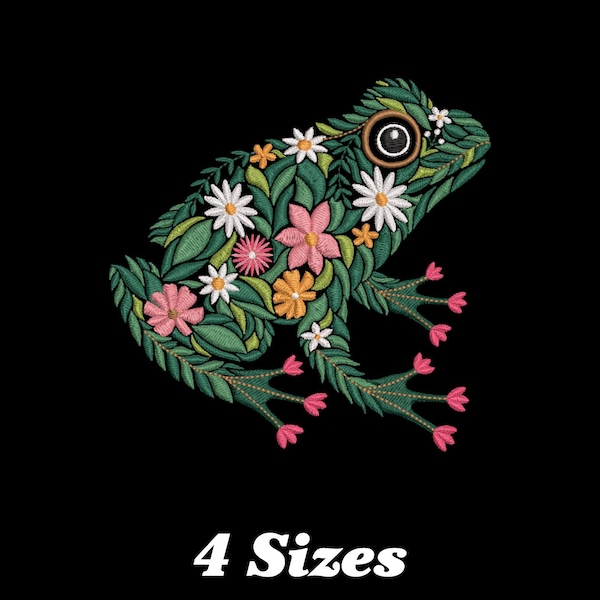 Frog Embroidery - Etsy
