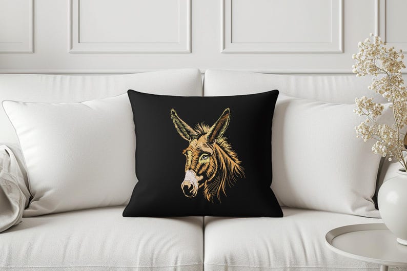 Donkey Embroidery Design, Donkey Machine Embroidery Design, 4 Sizes ...