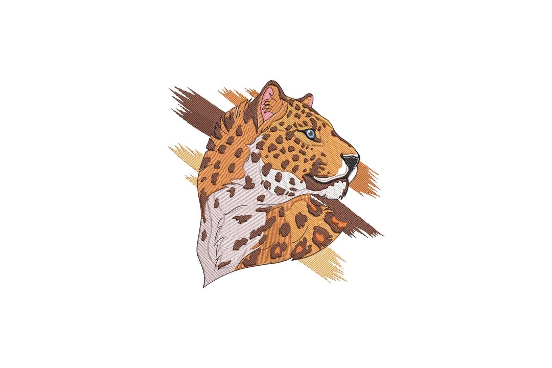 Leopard Head Embroidery Design, Leopard Head Machine Embroidery Design ...