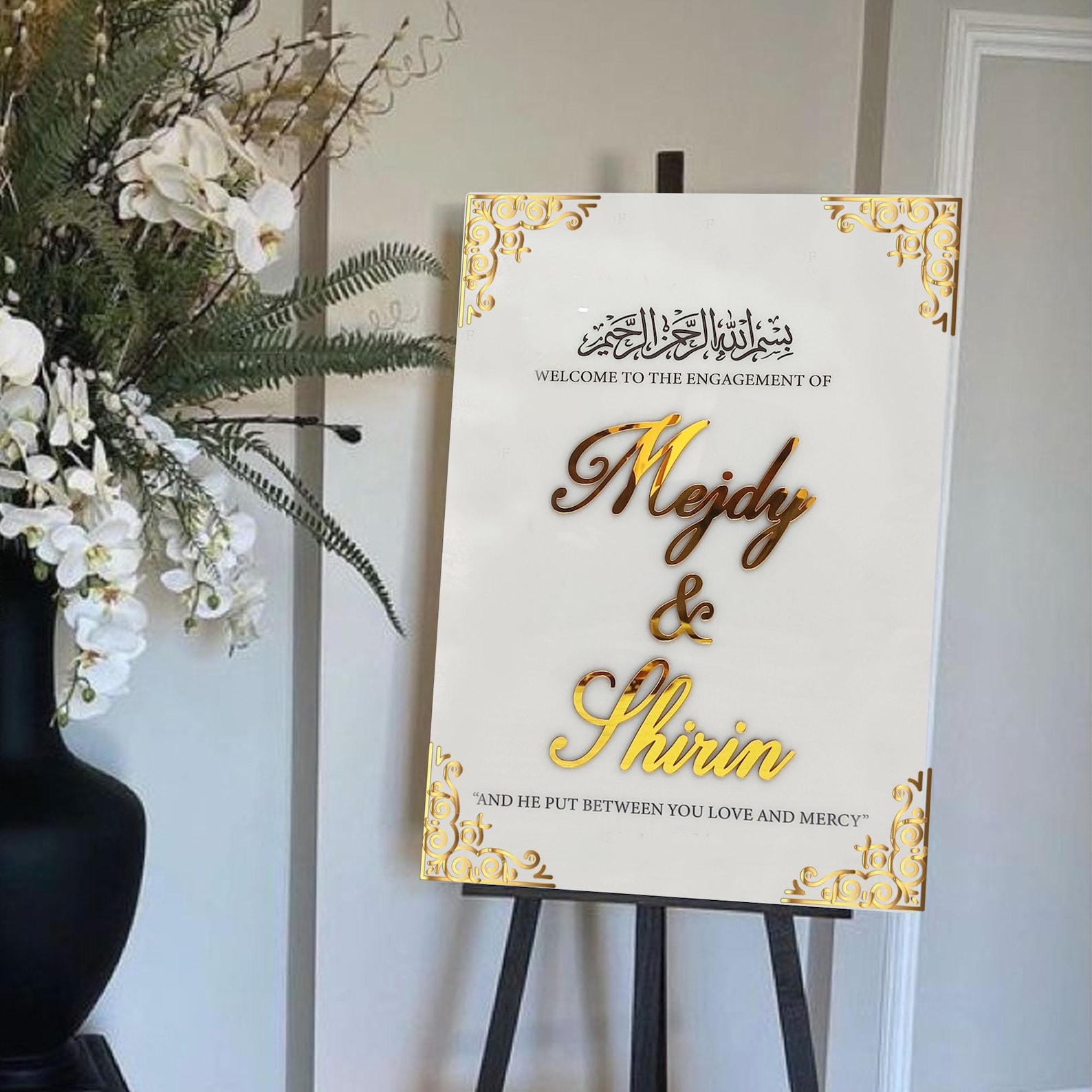 Custom Arabic Nikkah Sign, Islamic Wedding Sign, Acrylic Wedding ...