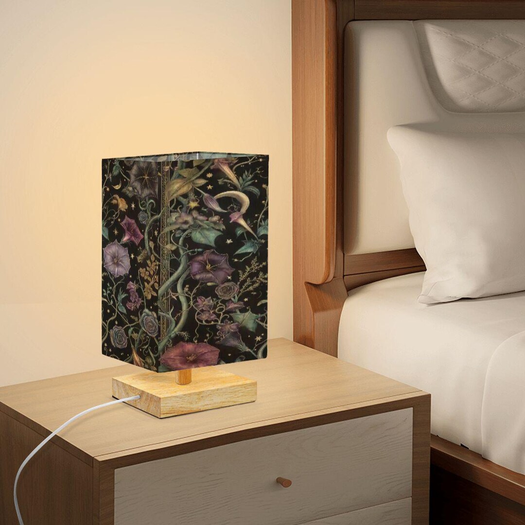 Dark Academia Floral Table Lamp | Reading Table Lamp,gothic Home Decor ...