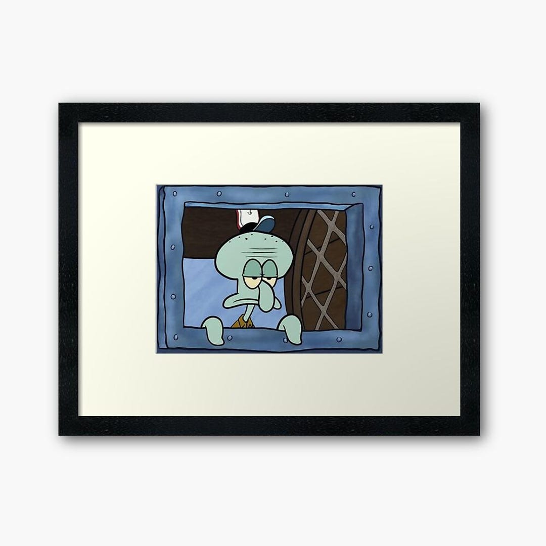Squidward Window Poster Funny Poster Home Decoration - Etsy UK