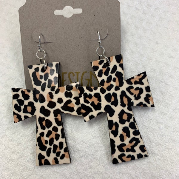 Cheetah Print Cross - Etsy