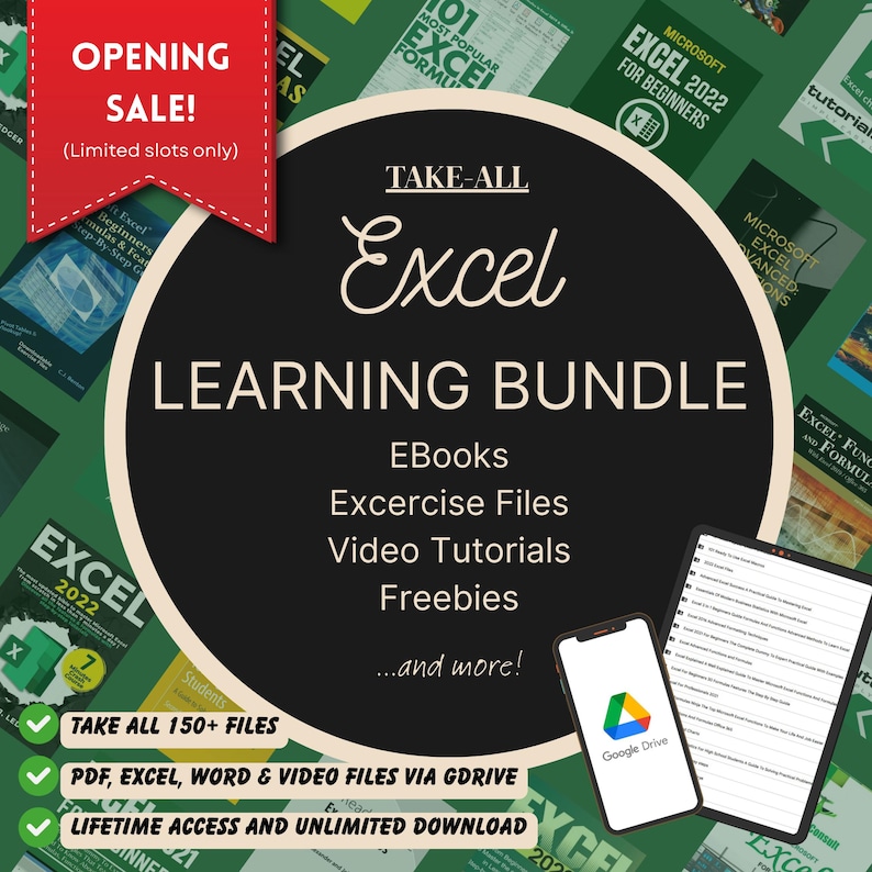 Microsoft Excel Learning Bundle MS Excel Formulas Charts Tips Tricks ...