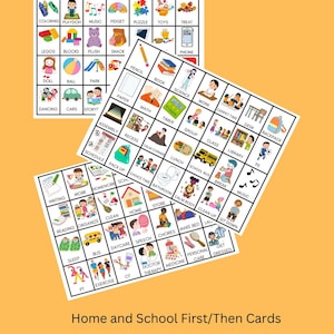 First-then Visual Boards With Picture Cards for Home and School ...