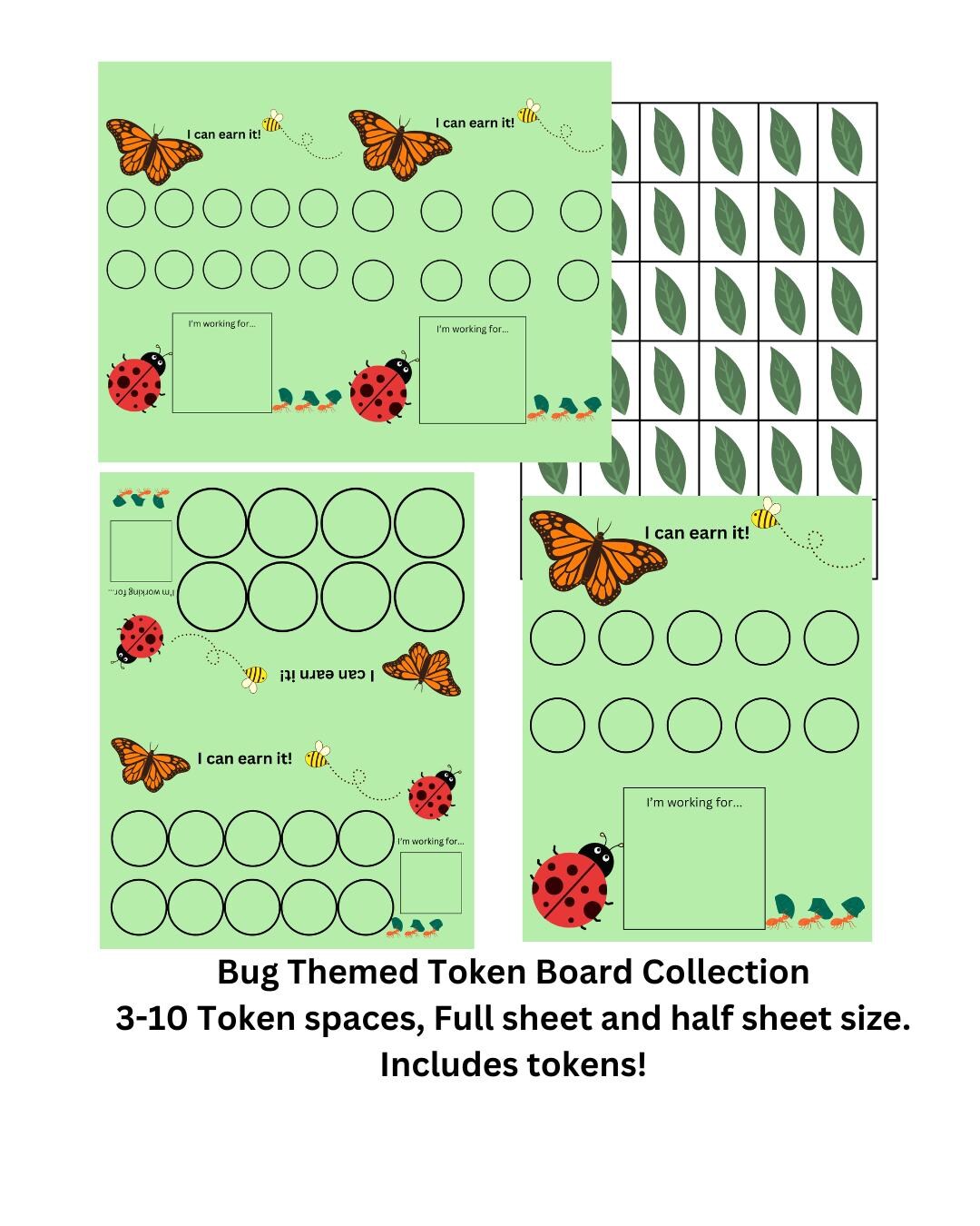 Bug Themed Token Board Collection - Etsy