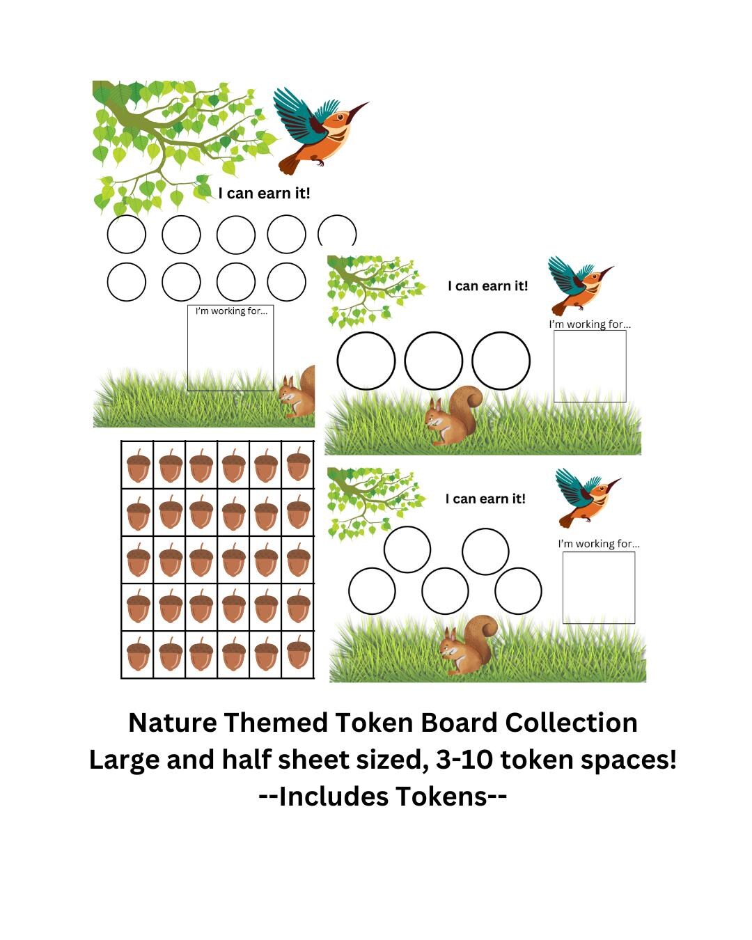 Nature Themed Token Board Collection, Special Education Classroom ...