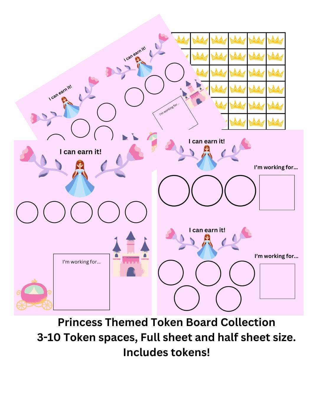 Princess Themed Token Board Collection, Special Education Classroom ...