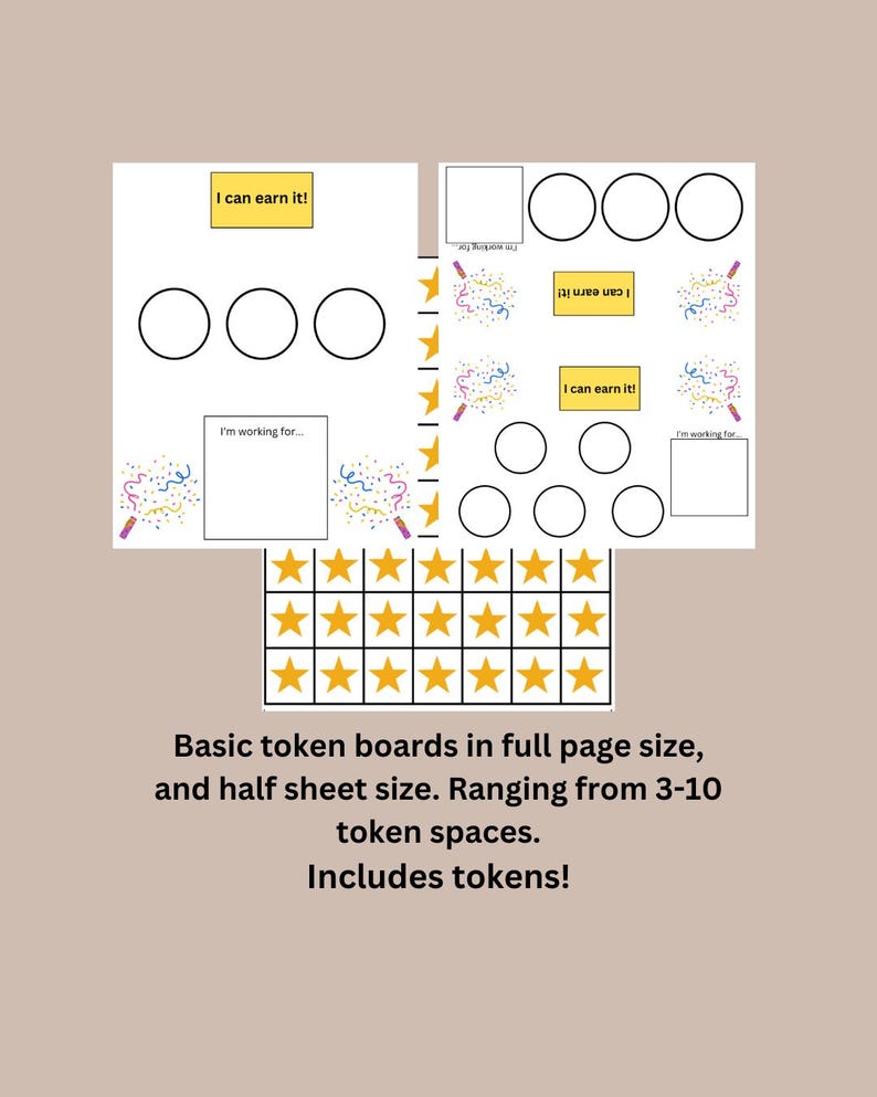 Basic Star Themed Token Board Collection, Special Education Classroom ...
