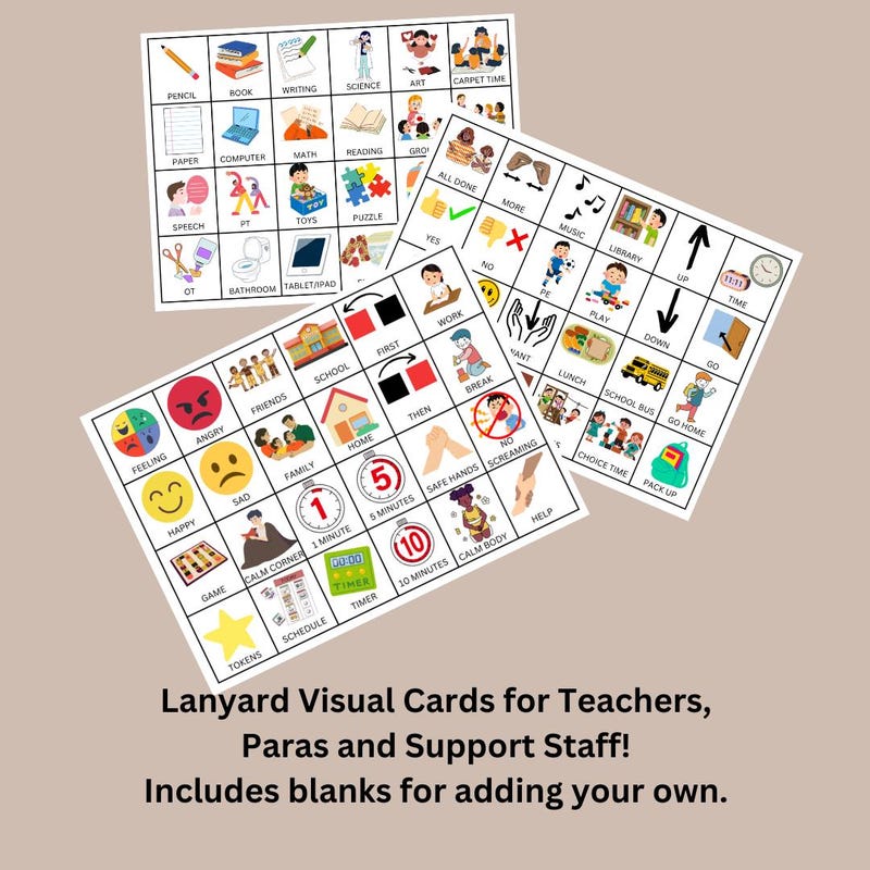 Special Education Visual Lanyard - Etsy