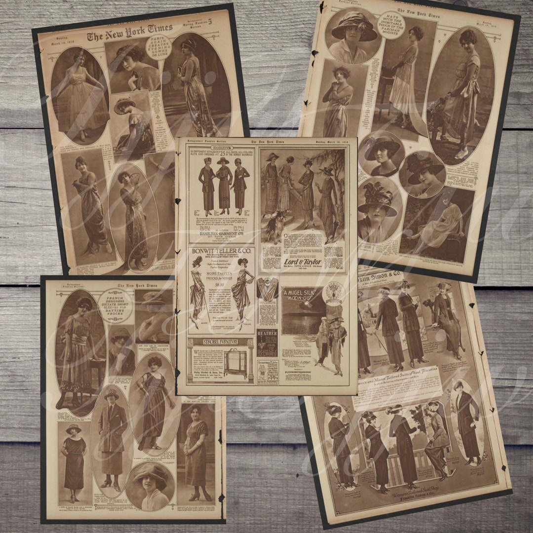 Newspaper Model Advertising, Printable Digital Script, Vintage Model ...