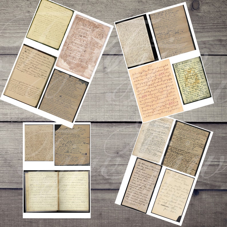 Handwritten Script Printable Digital Script Old Letter and - Etsy