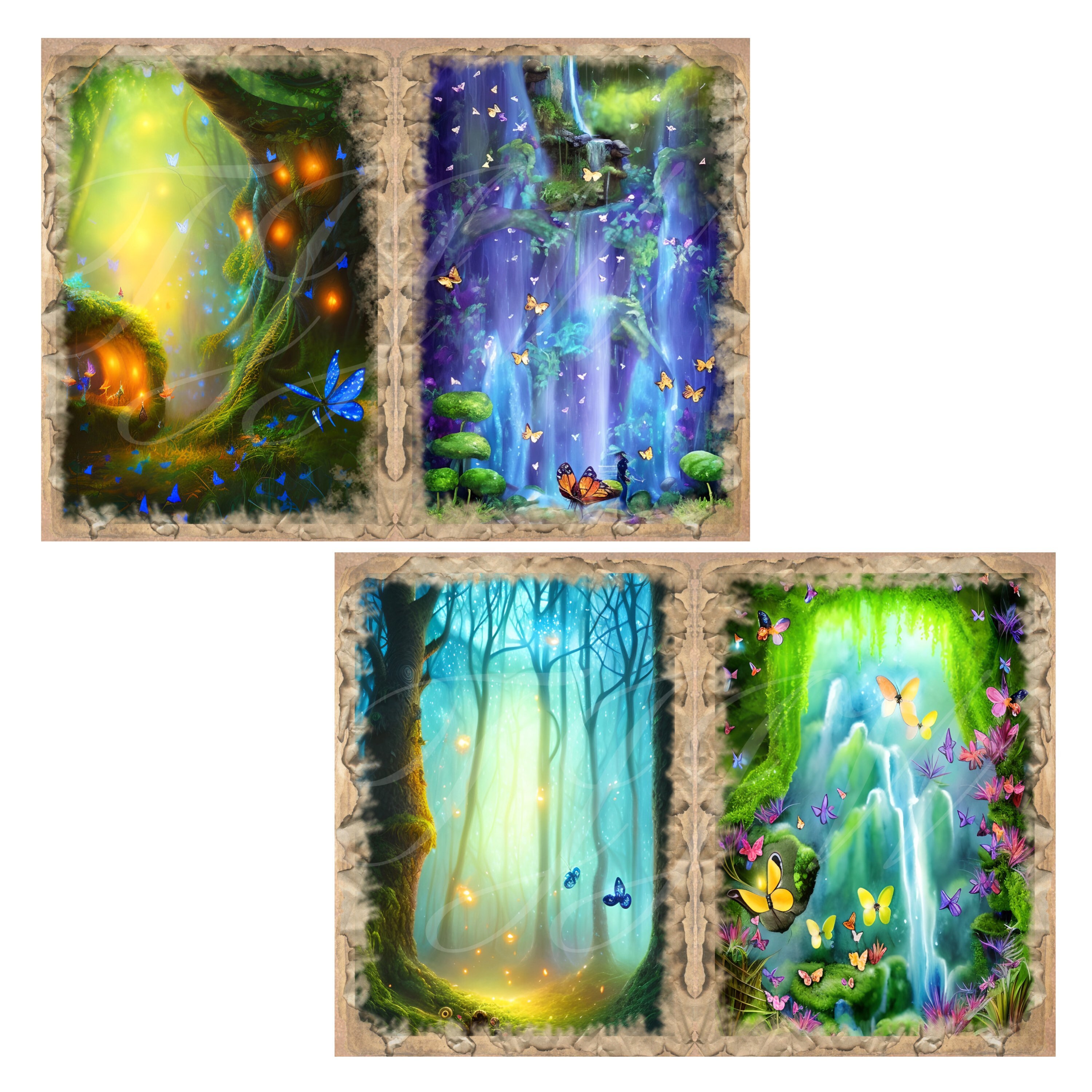 Enchanted Forest Journal Kit, Printable, Waterfalls Journal, Fireflies ...