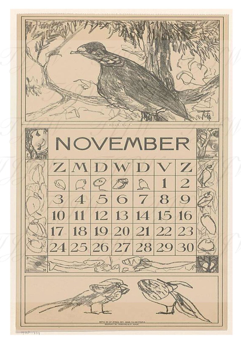 Old Calendar Vintage Pages Printable 1880-1890 Vol.1, Ephemera, Junk ...