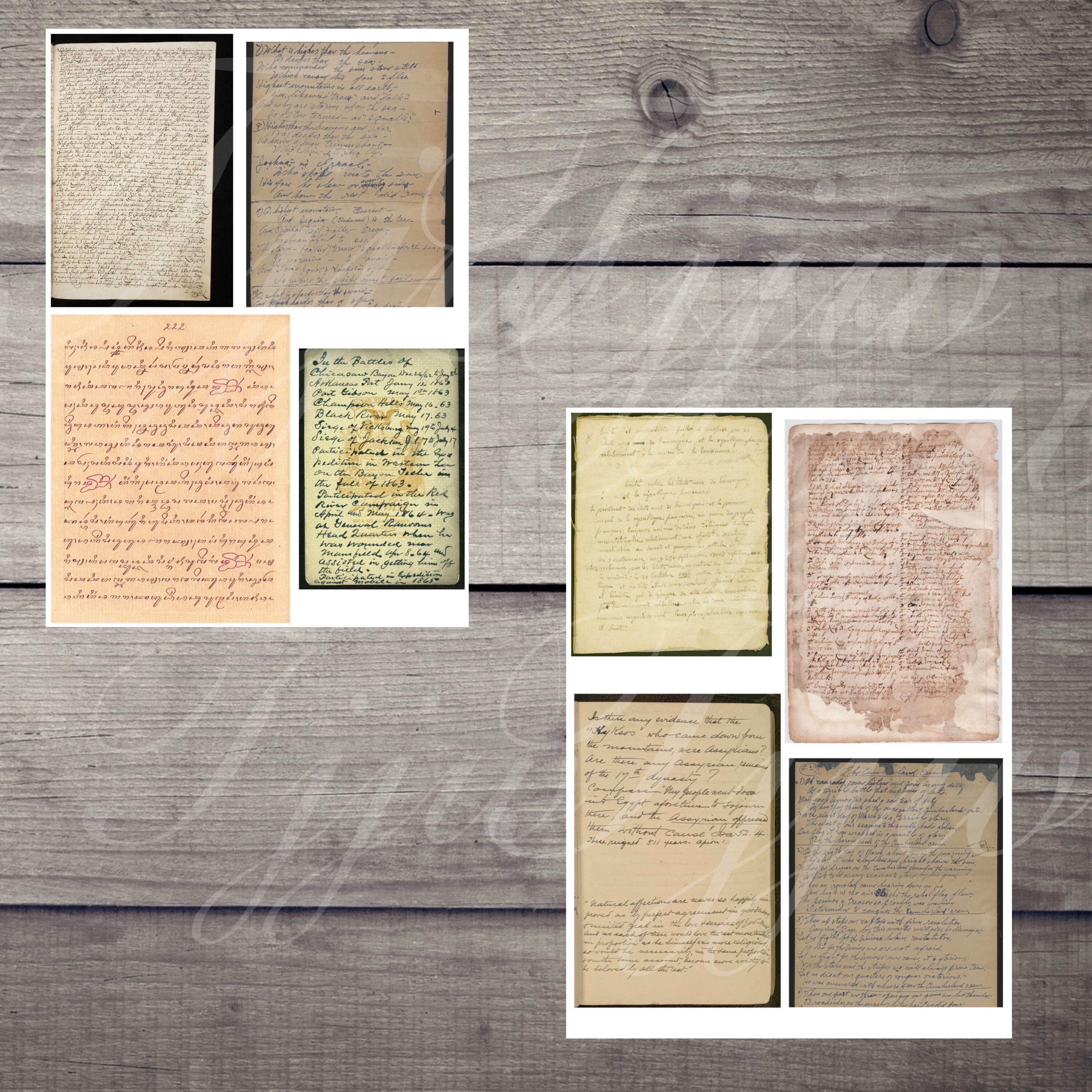 Handwritten Script Printable Digital Script Old Letter and - Etsy