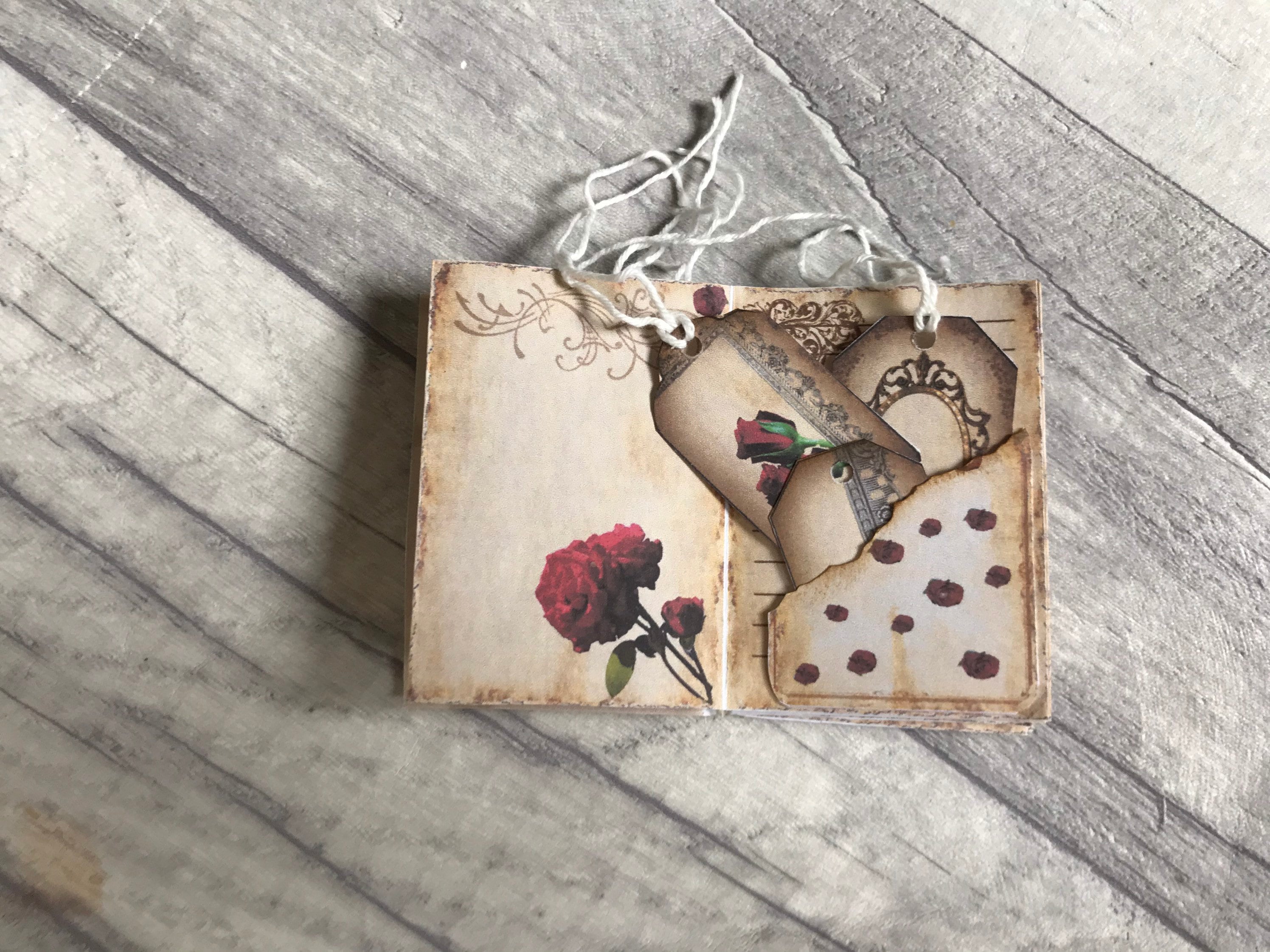 Mini Book Red Rose Journal Kit Printable Junk Journal - Etsy