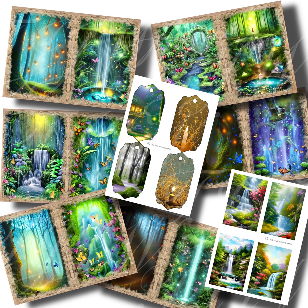Enchanted Forest Journal Kit, Printable, Waterfalls Journal, Fireflies ...