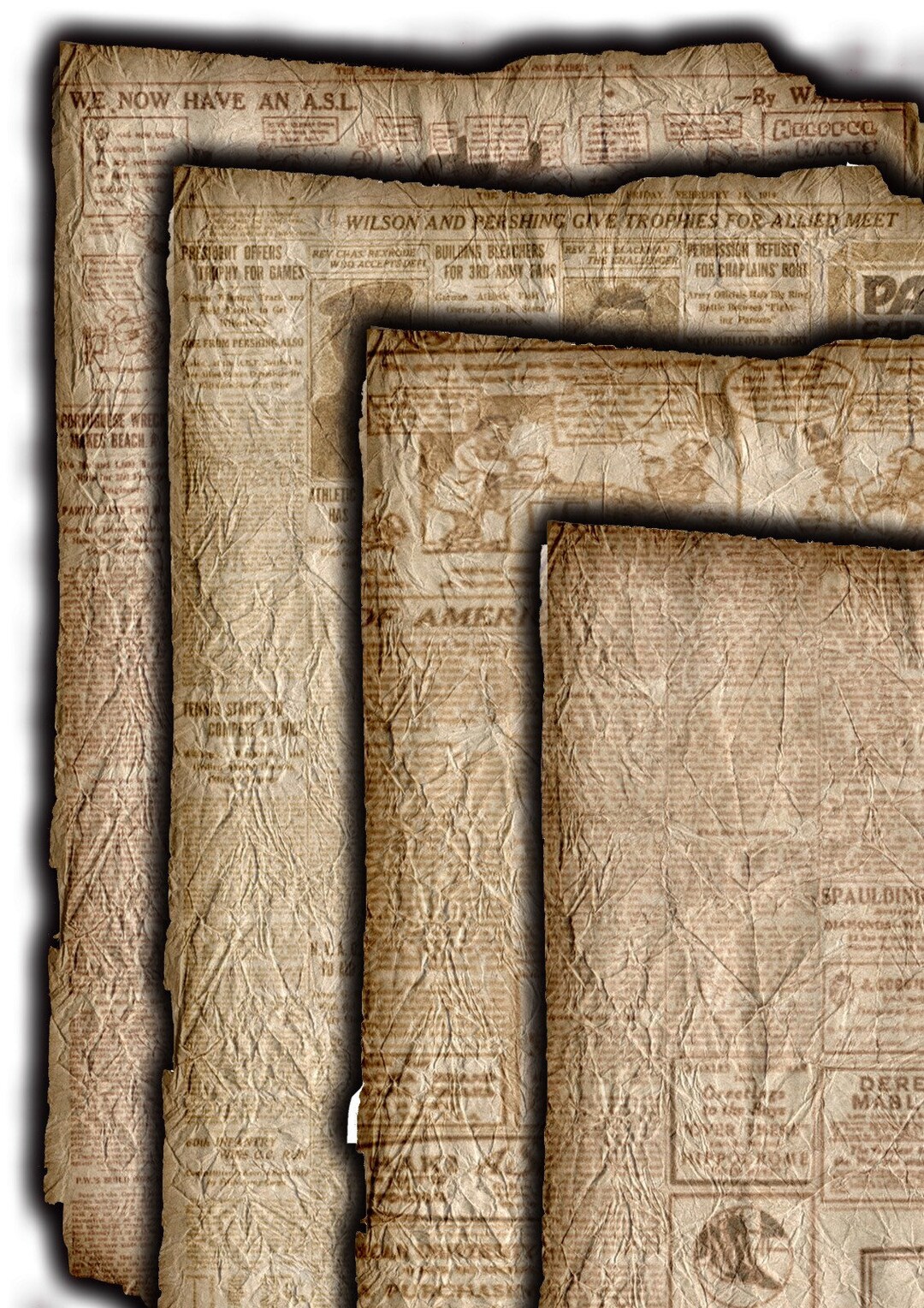 Old Vintage Newspapers Printable, Digital Ephemera, Digital Papers ...