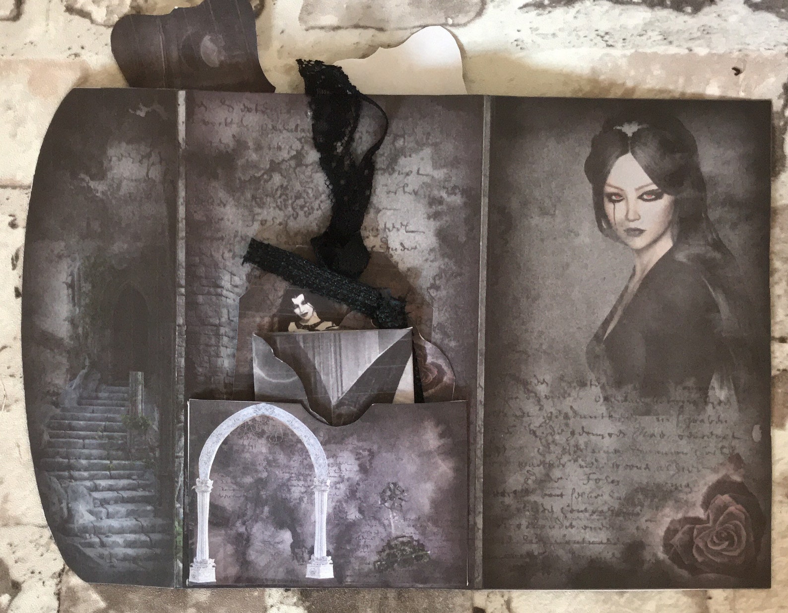 Gothic Folder Printable With Notebook, Ephemera, Book, Printable, Junk ...