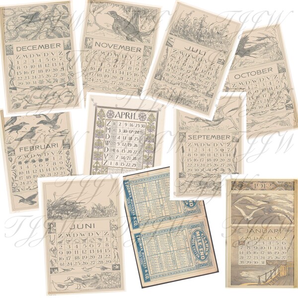 Calendar Vintage - Etsy