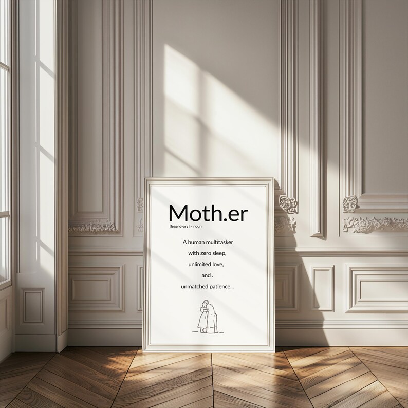Mother Definition Print: Minimalist Line Art (digital Download) - Etsy