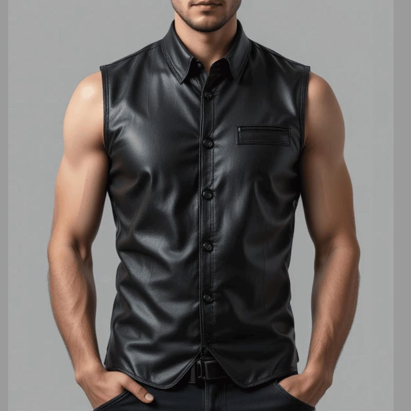 Edgy Men Sleeveless Shirt - Etsy