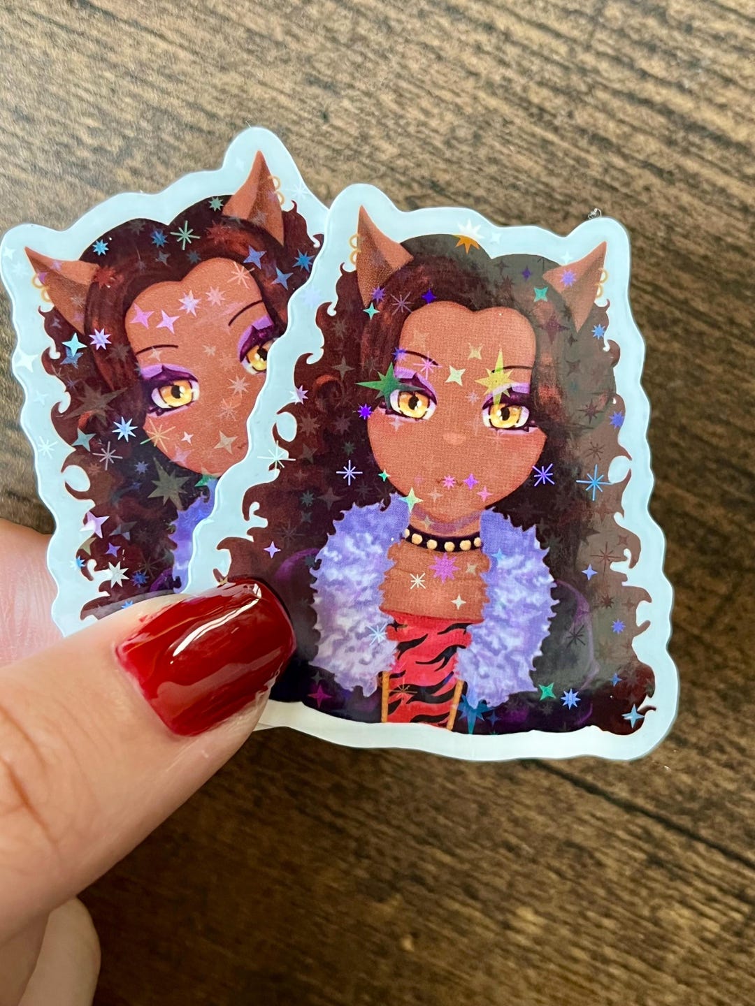 Hand Drawn Monster High Clawdeen Wolf Stickers SET of 2 - Etsy